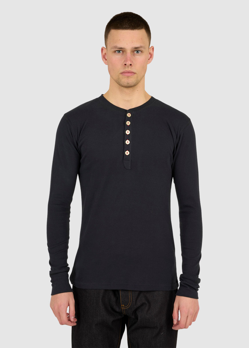 Knowledge Cotton Apparel Cedar LS Henley bei greenality